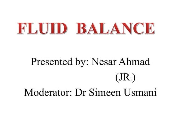 IV Fluid Therapy | PPT