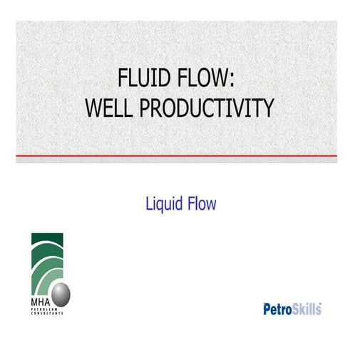 Fluid Flow _ Well Productivity in oil and gas wells | PDF
