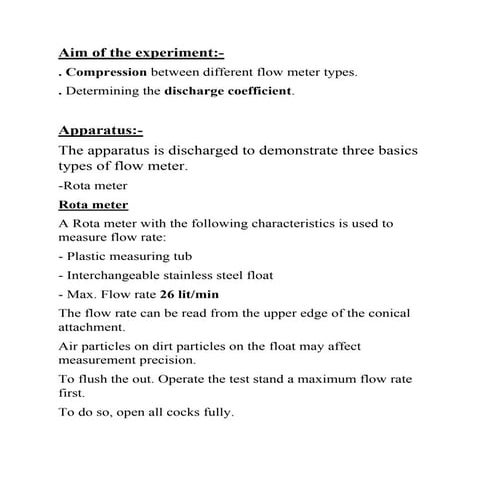 Fluid Mechanic Lab Experiment Pdf
