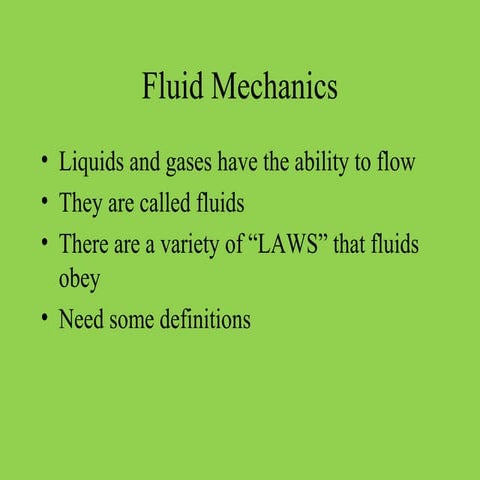 Fluid mechanics | PPT