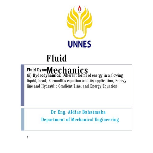 Comprehensive Overview of Mass, Bernoulli, and Energy Equations in ...