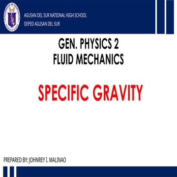 FLUID MECHANICS: The wonders of the Physics of FLuids | PPTX