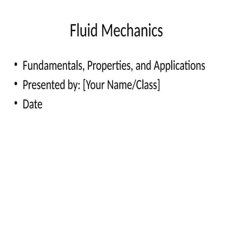 Fluid_Mechanics in chemical engineering.pptx