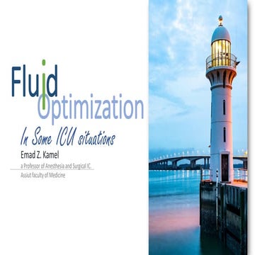 Fluid optimization in selected ICU situations | PDF