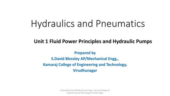 Hydraulic powerpack Basics | PPT