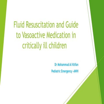 Fluid resuscitation and vasoactive medication in critically ill ...
