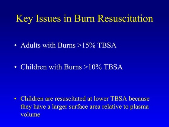 Fluid calculation for burn | PPT | First Aid | Injuries