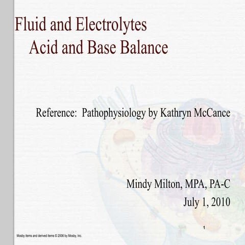 Fluids and electrolyte | PPT