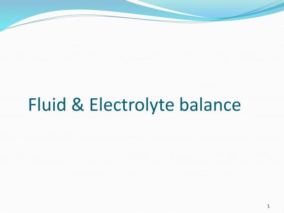 Electrolyte replenishers in Inorganic chemistry / Body therapy | PPT
