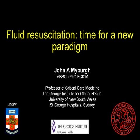 John Myburgh on Fluid Therapy | PPT