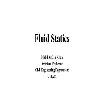 Fluid Statics.pptx | Physics | Science