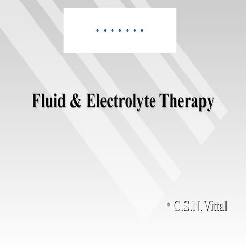 Fluid therapy | PPT