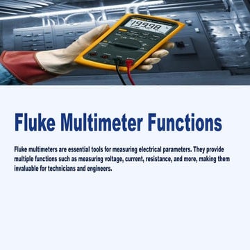 Fluke-Multimeter-Functions.pptx Electrical | PPTX