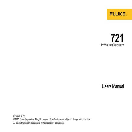 Fluke 721 user-manual_en | PPT