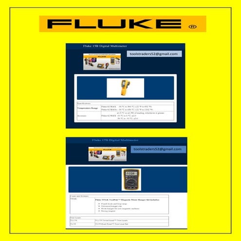 Fluke catalog Tools Traders Turbhe Pvt Ltd | PDF