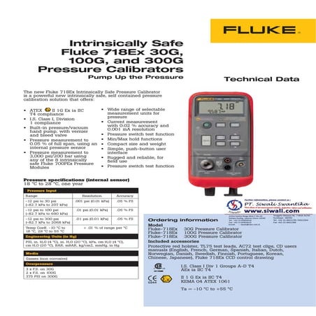 Technical Data 2468 Pitot Primary Standard | PDF