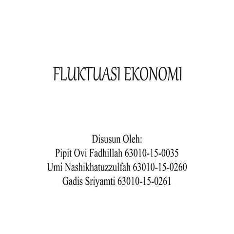Fluktuasi ekonomi | PPTX
