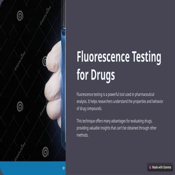 Fluorescence-Testing-for-Drugs.pptx..... | PPTX