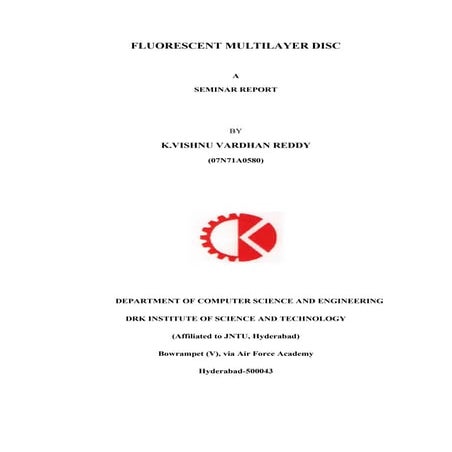 Fluorescent multilayer-disk-seminar-report | DOC