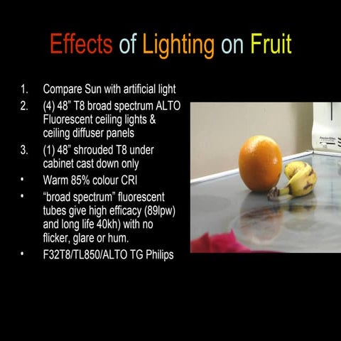 Fluorescent light effects compare to natural sun | PPT
