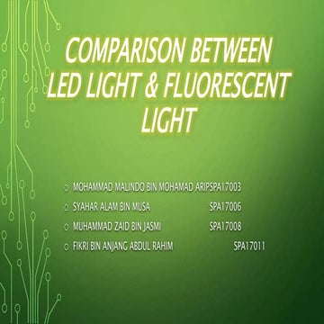 Fluorescent vs LED Light | PPTX