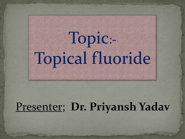 Apf acidulated phosphate fluoride | PPT