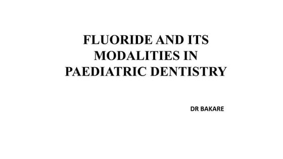 Salt fluoridation | PPTX