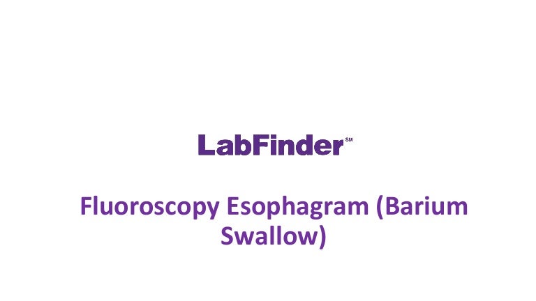 Fluoroscopy Esophagram(Barium Swallow)