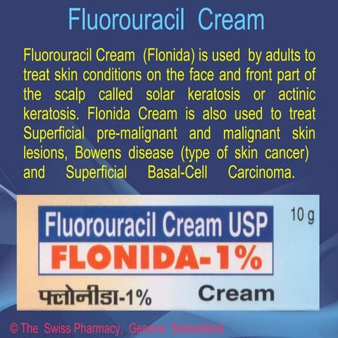 Fluorouracil Cream for Treatment of Keratoses & Skin Lesions | ODP