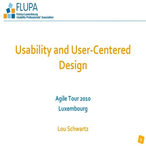 Usability and User-Centered Design in agile developments | PPTX