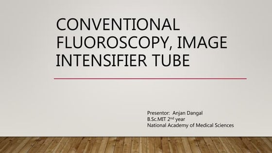 Digital Fluoroscopy Imaging System | PPT