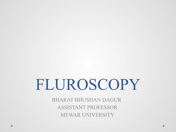 fluoroscopy imaging | PPTX