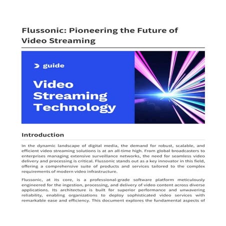 Flussonic Streaming Now in Ucartz Cloud | PDF