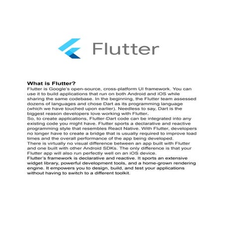 Flutter.pdf | Programming Languages | Computing