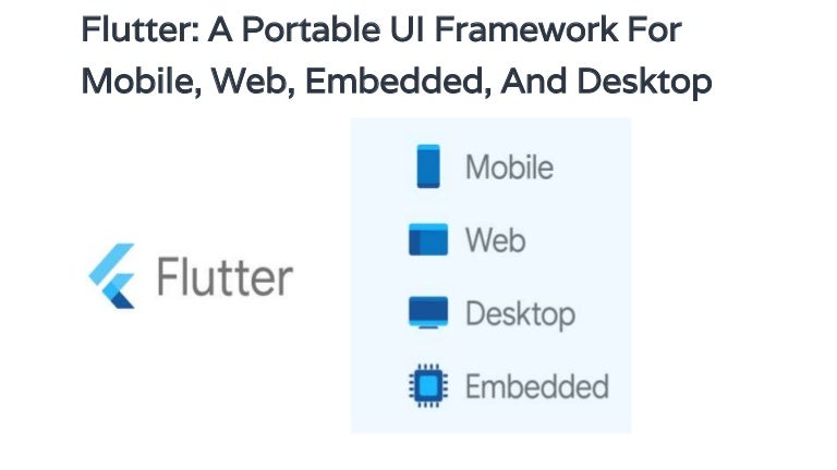 Flutter a portable ui framework for mobile, web, embedded, and deskt…