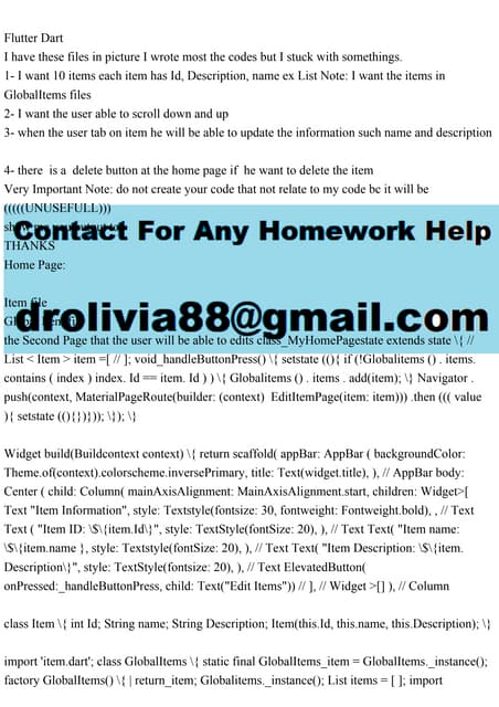 Flutter Dart I Have These Files In Picture I Wrote Most The Codes Pdf 1452