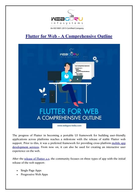 Flutter For Web A Comprehensive Outlinepdf Web Design And Html Internet