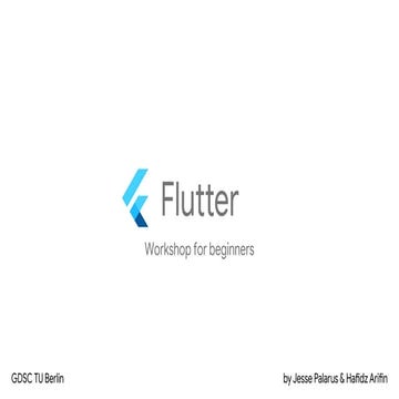 Flutter_Workshop | PPT