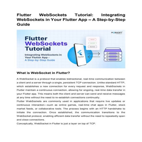 Flutter Websockets Tutorial Integrating Websockets In Your Flutter App 1957