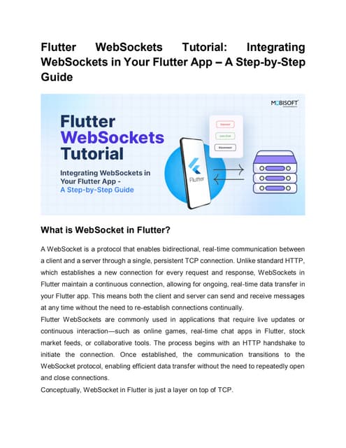 Flutter Websockets Tutorial Integrating Websockets In Your Flutter App 1957