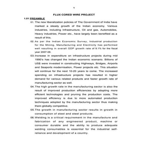 Flux cored wire project | PDF