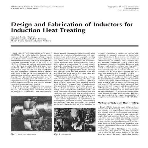 Design and Fabrication of Inductors for Induction Heat Treating | PDF