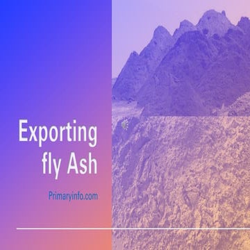 Fly ash - value added products, exports | PDF