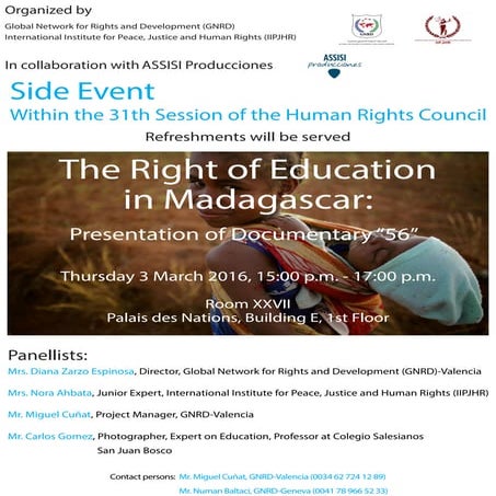 Flyer_United Nations Human Rights Council Side Event | PDF