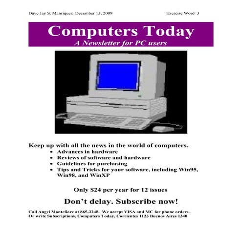 Flyer Computers Today | DOC