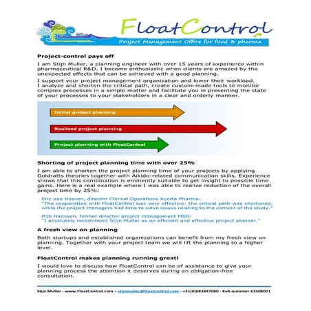 Flyer FloatControl Project Management Office - English | PDF