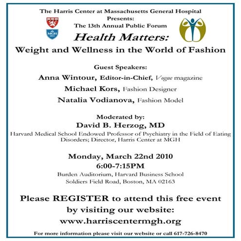 Flyer for 2010 harris center public forum | PDF