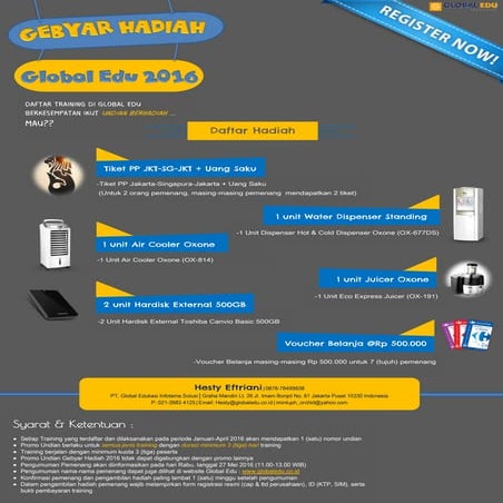 Flyer gebyar hadiah global edu 2016 | PDF