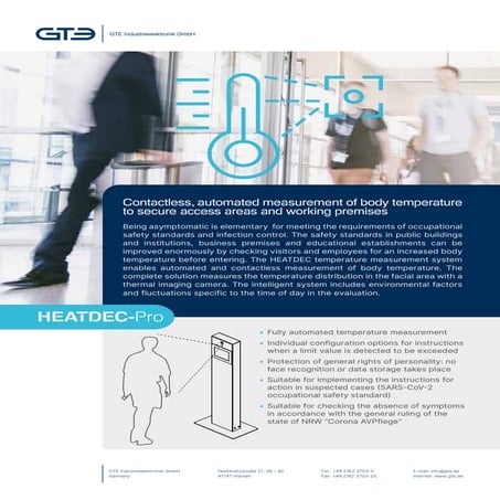 HEATDEC-PRO - Contactless and automated measurement of body temperature ...