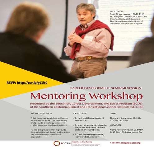 Flyer: Mentoring Workshop - 9/11/14 | PDF